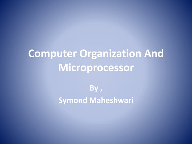 Computer Organization And Microprocessor.pptx