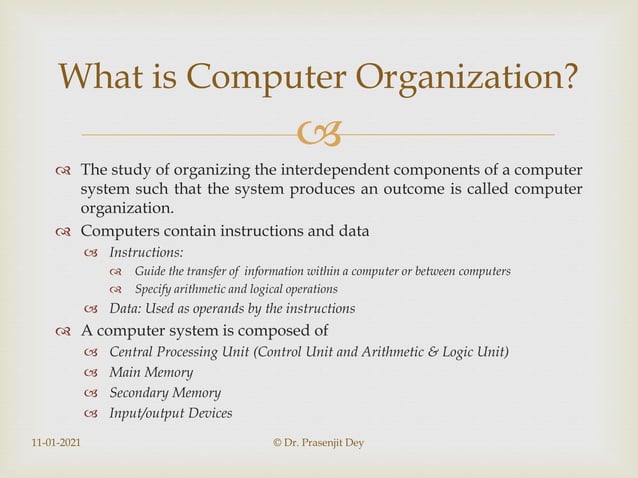 Computer Organization Basics And Number Systems Pptx Data Storage
