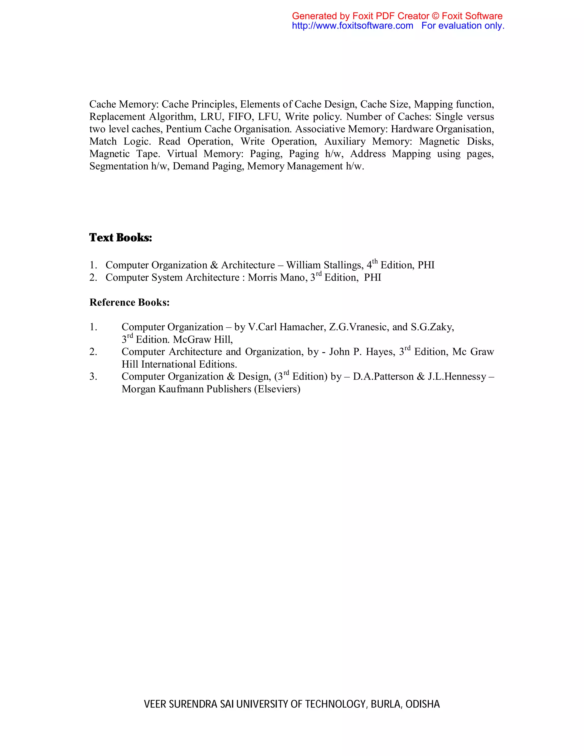 Computer Organization Lecture Notes Pdf Computing Technology And Computing