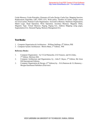 Computer Organization Lecture Notes | PDF