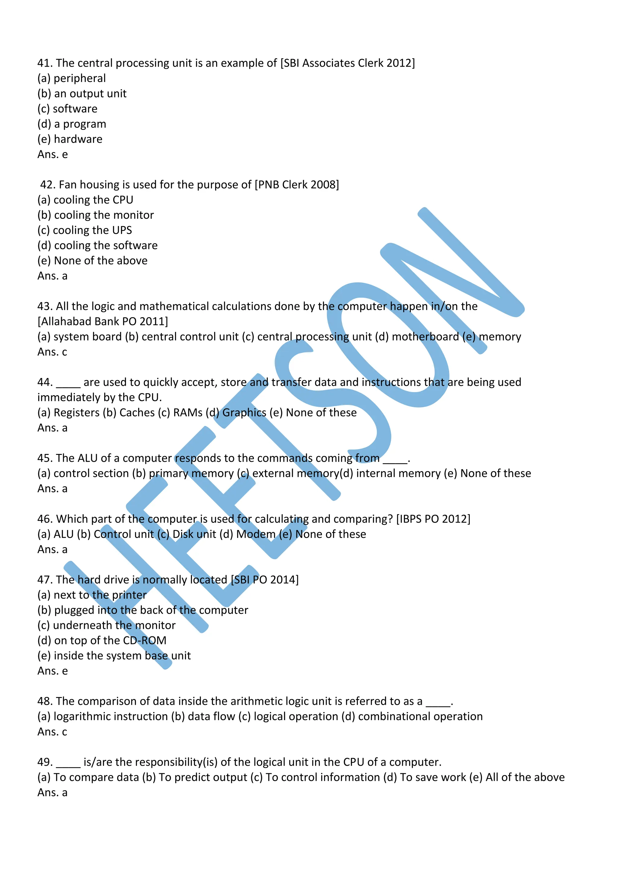 Computer Organization Question Important MCQ | PDF