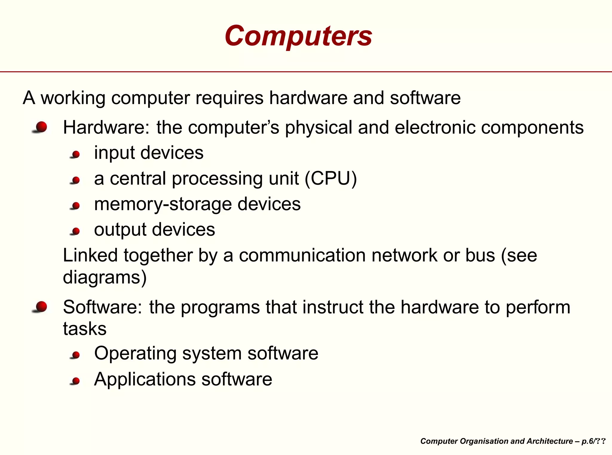 Computer organuzaton & architecture | PPT