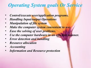 Operating System's Concept, Working, Types, Part, and Many More | PPT