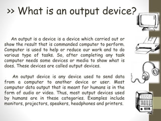 Computer output devices | PPTX