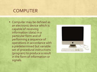 Computer overview | PPTX