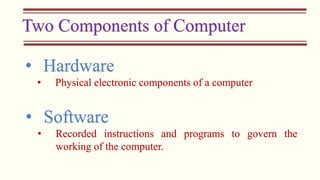 Chapter-1 || Computer Overview || Class XI || 2024 || | PDF