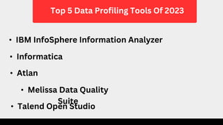 Top 5 Data Profiling Tools Of 2023 - TechDogs | PPTX