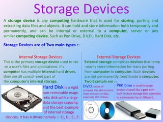 A brief basic description on Computer Parts | PPTX | Data Storage and ...