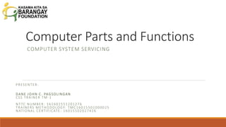 Computer Parts and their Functions .pptx