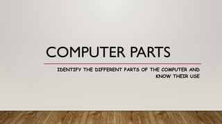 Computer Parts for Elementary Kids .pptx