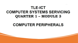 Computer Peripherals.pptx | Computer Peripherals | Computing