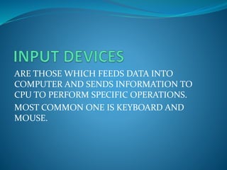Computer peripherals chapter 1 | PPTX