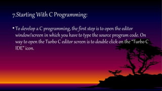 presentation on the topic: Introduction to the C language | PPT