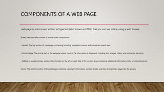 computer ppt on internet, web browser .. | PPT | Free Download