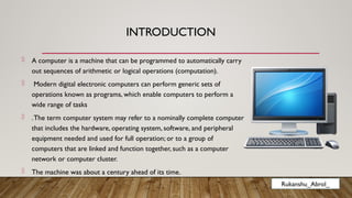 Understanding the Basics and Evolution of Computers | PPTX