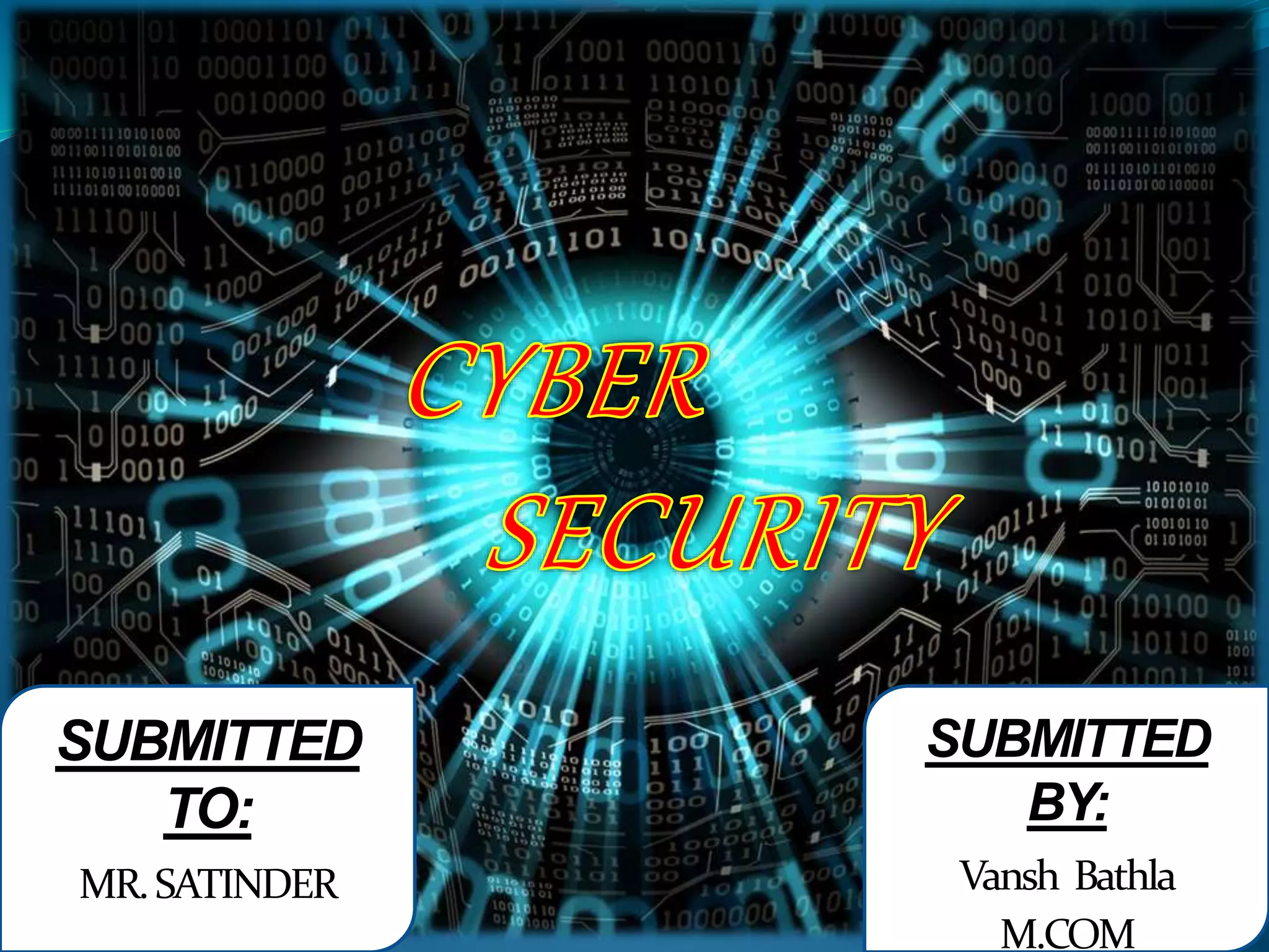 cyber security,need,security problem and types of cyber security | PPT