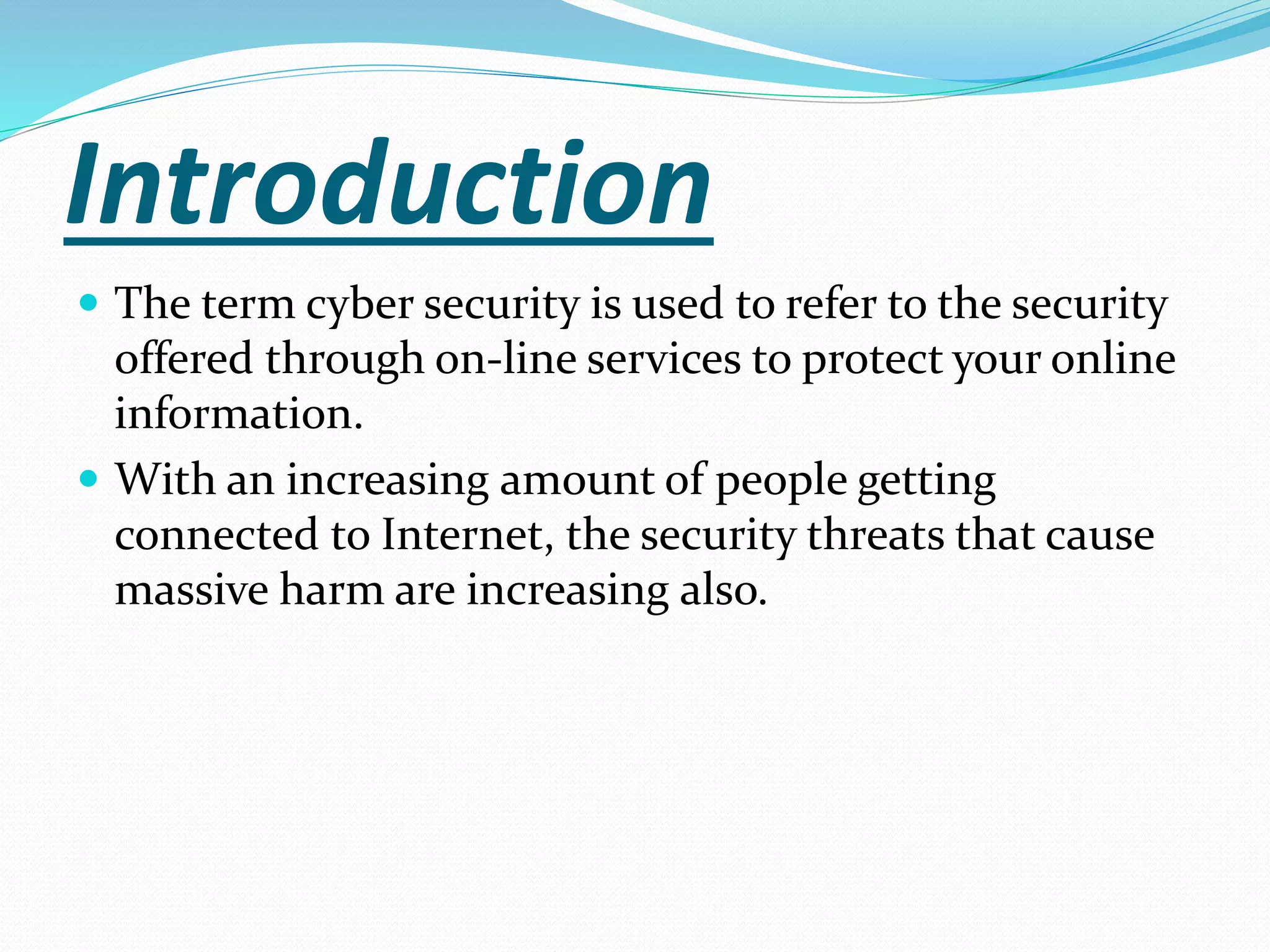cyber security,need,security problem and types of cyber security | PPT