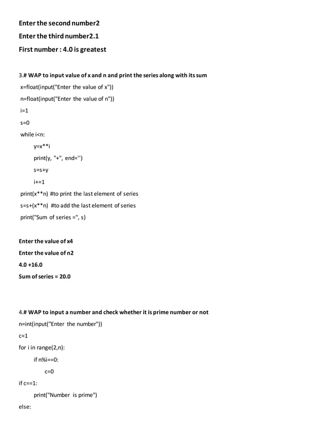 Cbse Class 12 Computer Practical Python Programs And Mysql Pdf