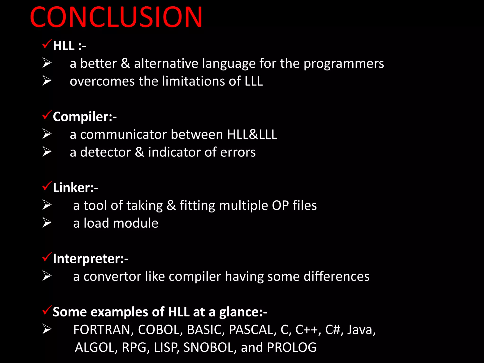 High Level Language (HLL) | PPTX