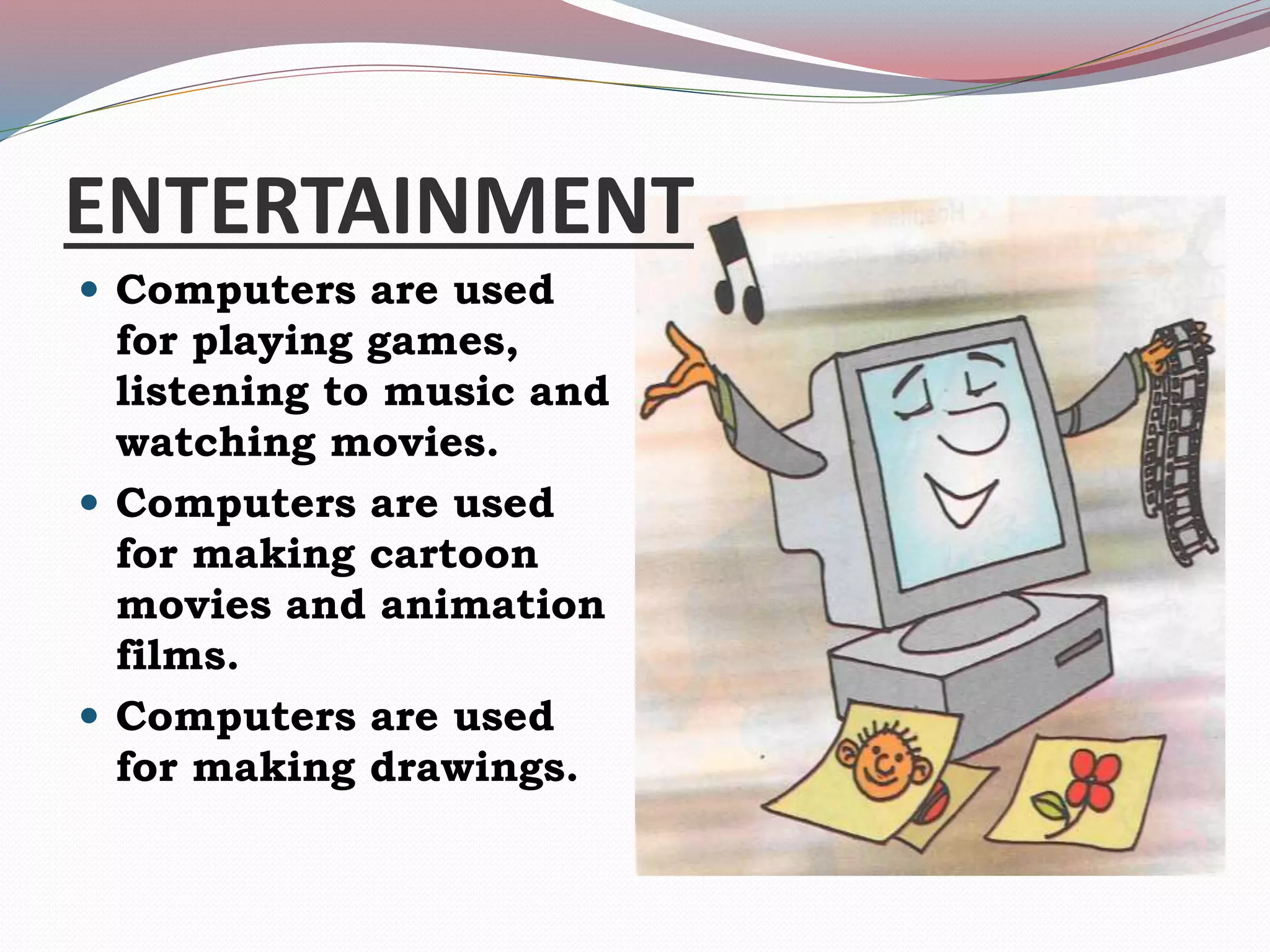 history and uses of computer in different areas | PPT