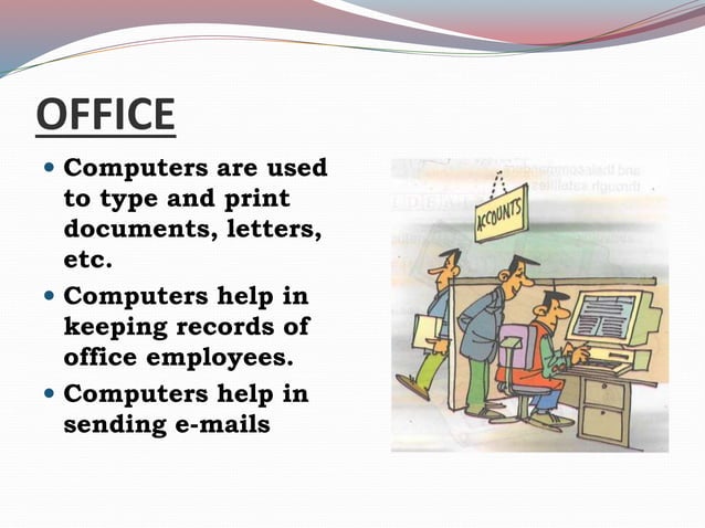history and uses of computer in different areas | PPT
