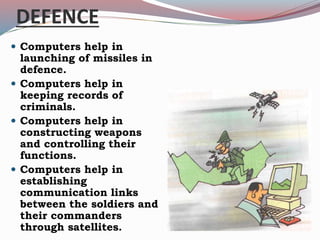 history and uses of computer in different areas | PPT