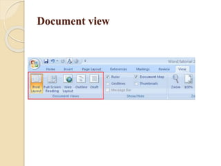 MS Word: View Menu | PPTX