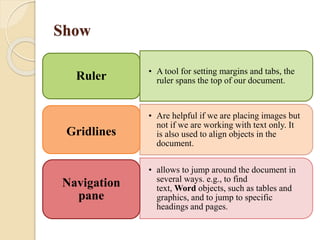 MS Word: View Menu | PPTX