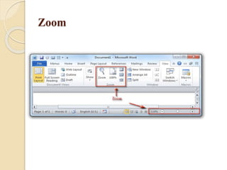 MS Word View Menu PPT
