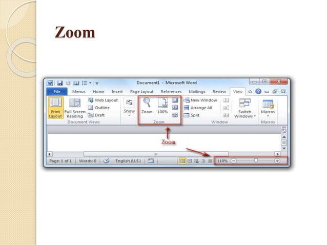 MS Word: View Menu | PPTX | Desktop Publishing | Computer Software and Applications