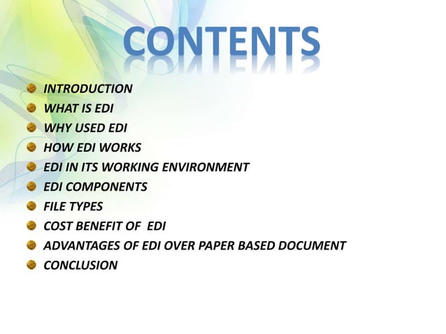 ELECTRONIC DATA INTERCHANGE (EDI) | PPTX