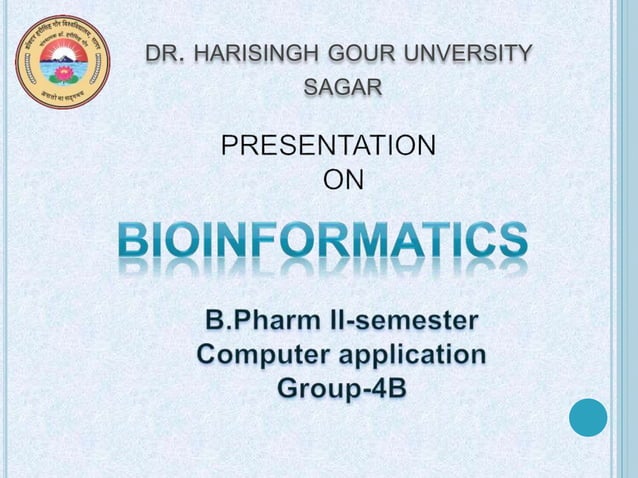 Bioinformatics Database Computer applications | PPTX | Biotech and Biomedical Industry | Industries