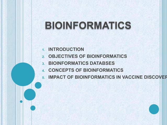 Bioinformatics Database Computer applications | PPTX | Biotech and ...