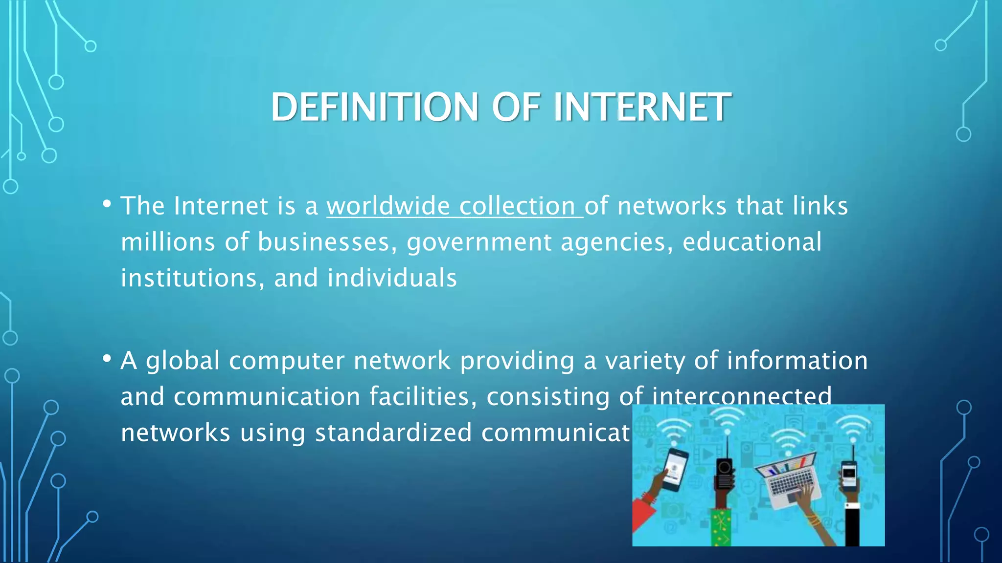 Introduction to Internet | PPTX | Internet | Computing