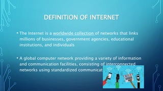 Introduction to Internet | PPTX | Internet | Computing