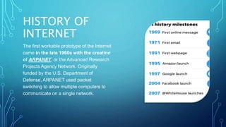 Introduction to Internet | PPTX | Internet | Computing