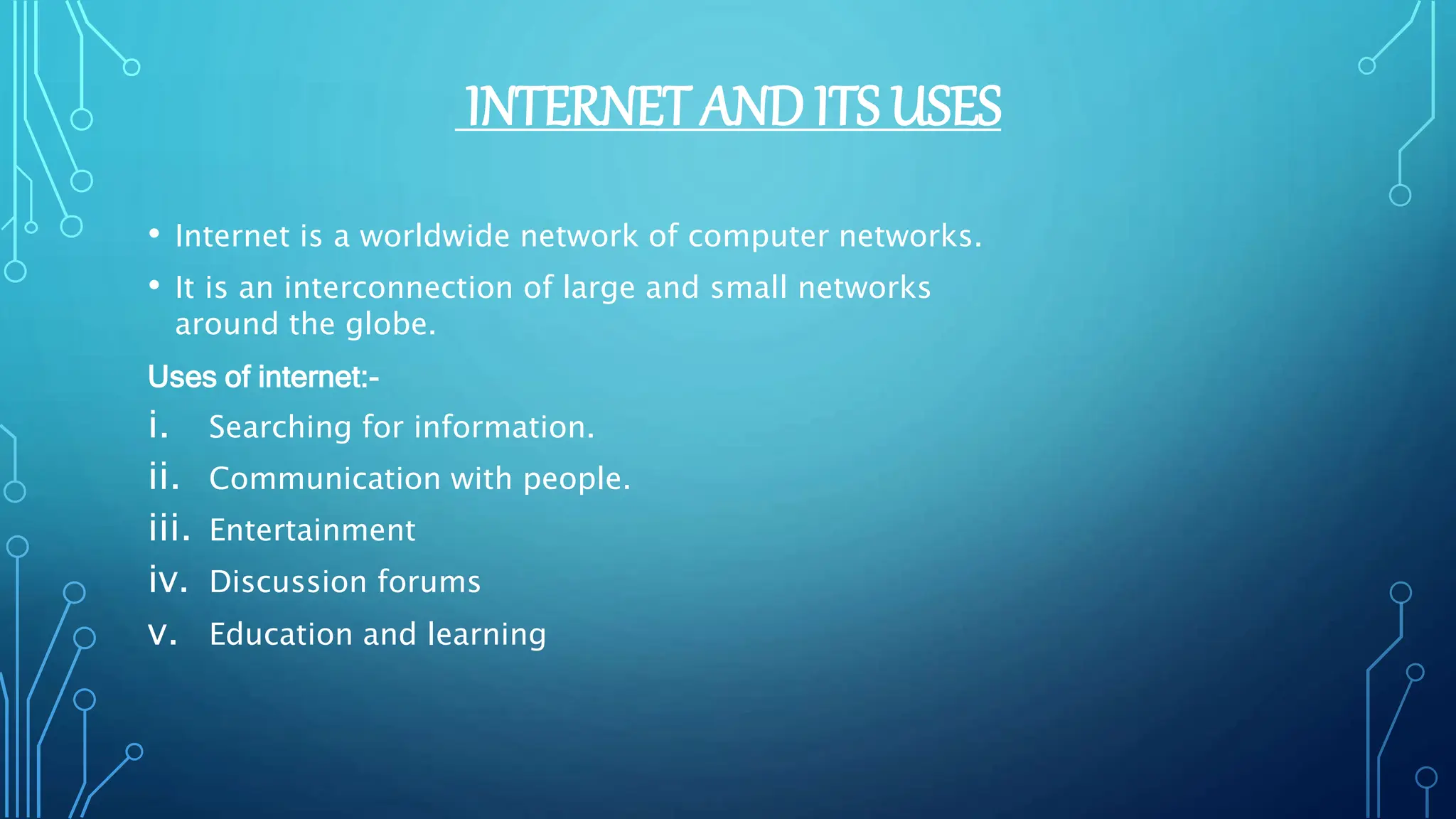 Internet services presentation for primary | PPTX | Email | Internet