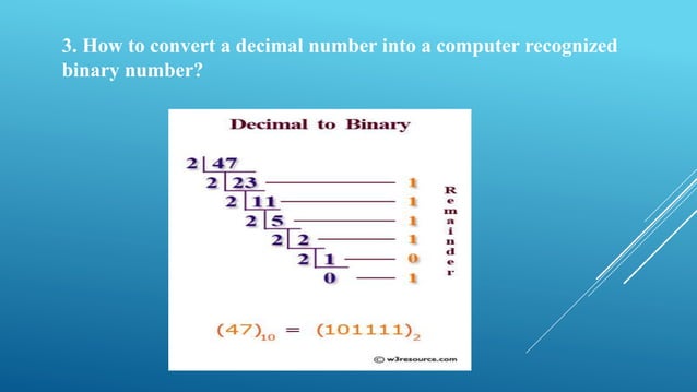 Binary And Decimal Number System Ppt