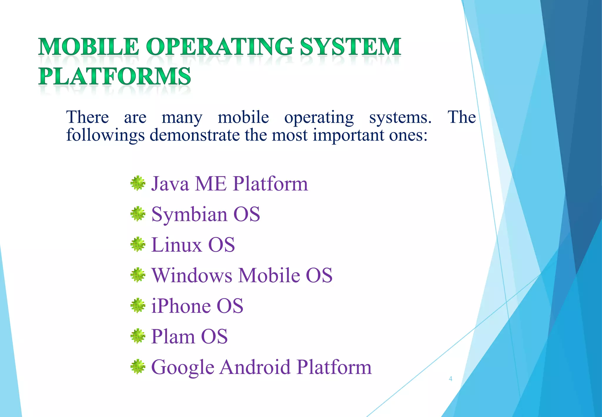 Mobile OS Computer presentation | PPTX | Operating Systems | Computer Software and Applications
