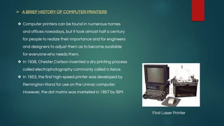 Computer Printer | PPTX