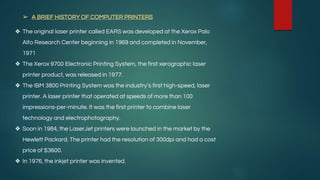 Computer Printer | PPTX