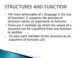 C Structures and Unions | PPTX