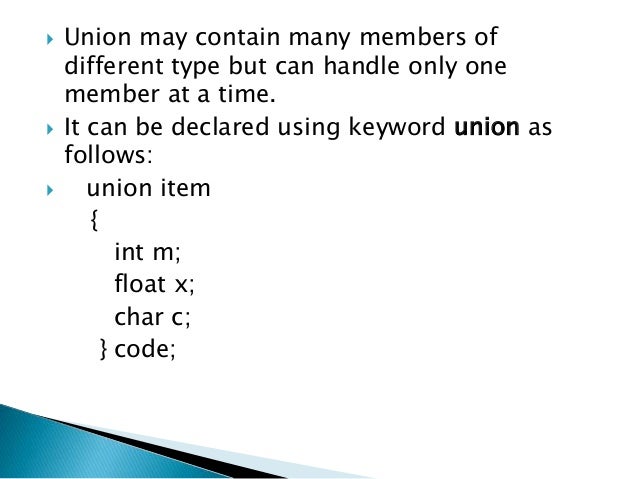 C Structures and Unions C Structures and Unions