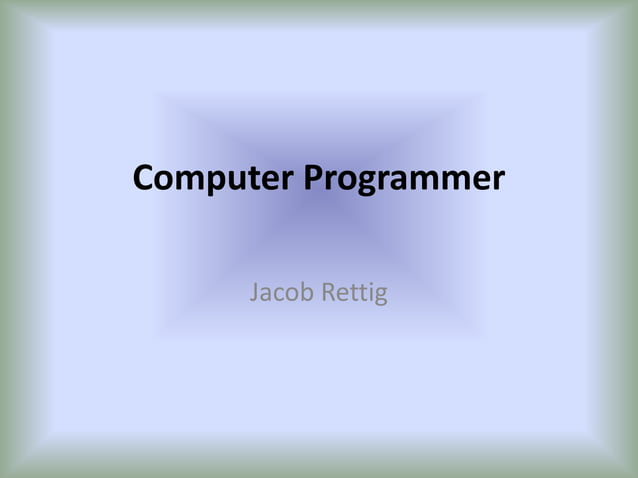 Computer Programmer | PPT