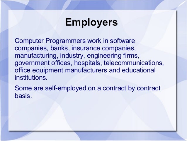 Computer Programmer Job Information