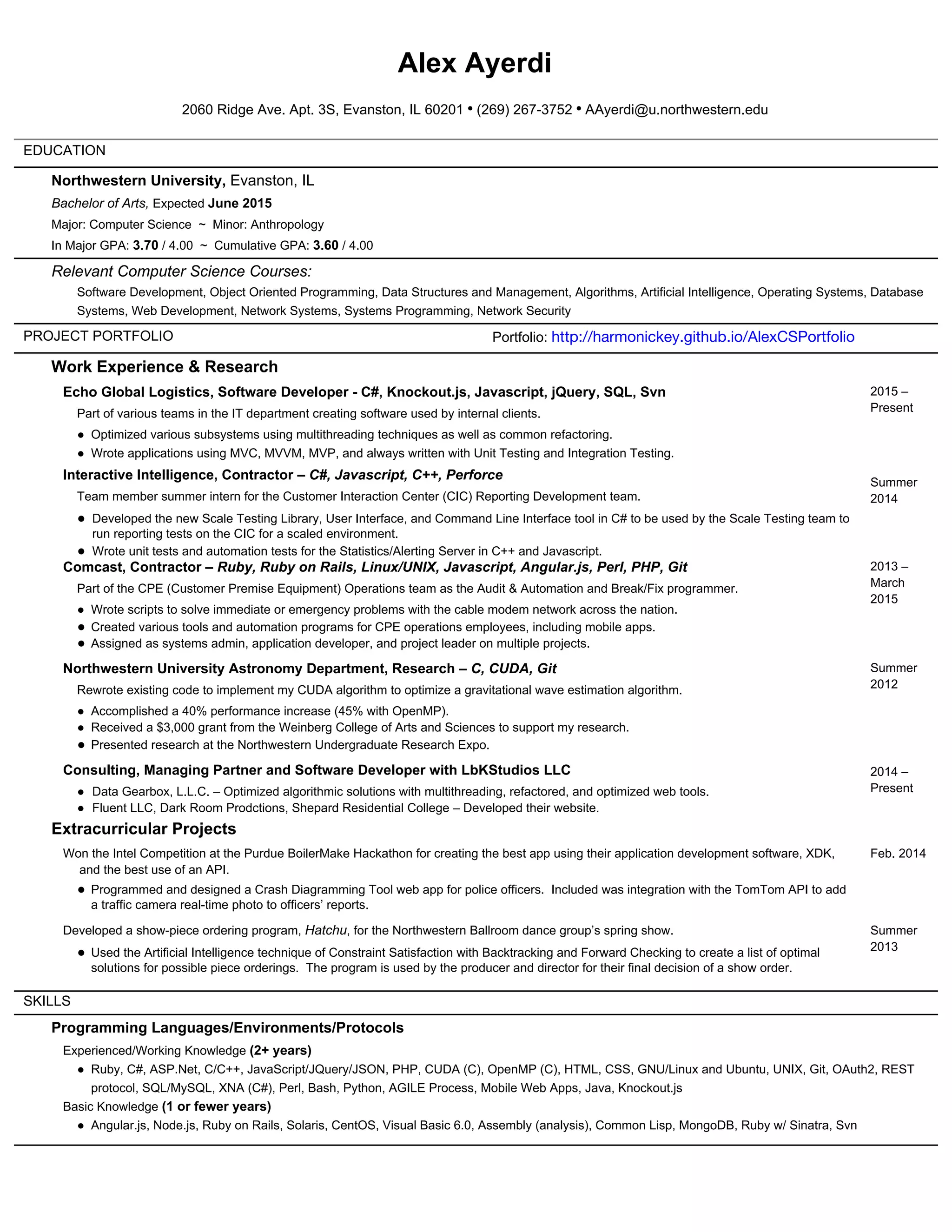 Computer Programmer Resume | PDF