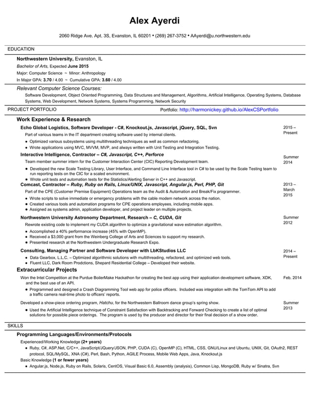 Computer Programmer Resume | PDF