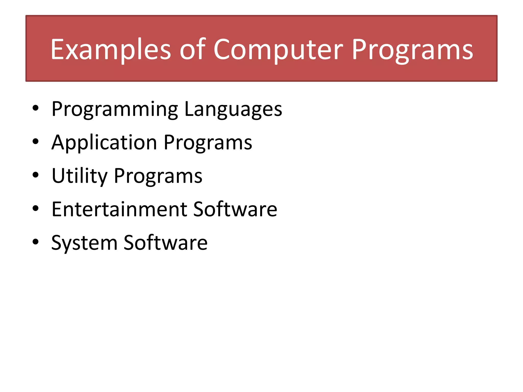 Computer Programming Ppt 