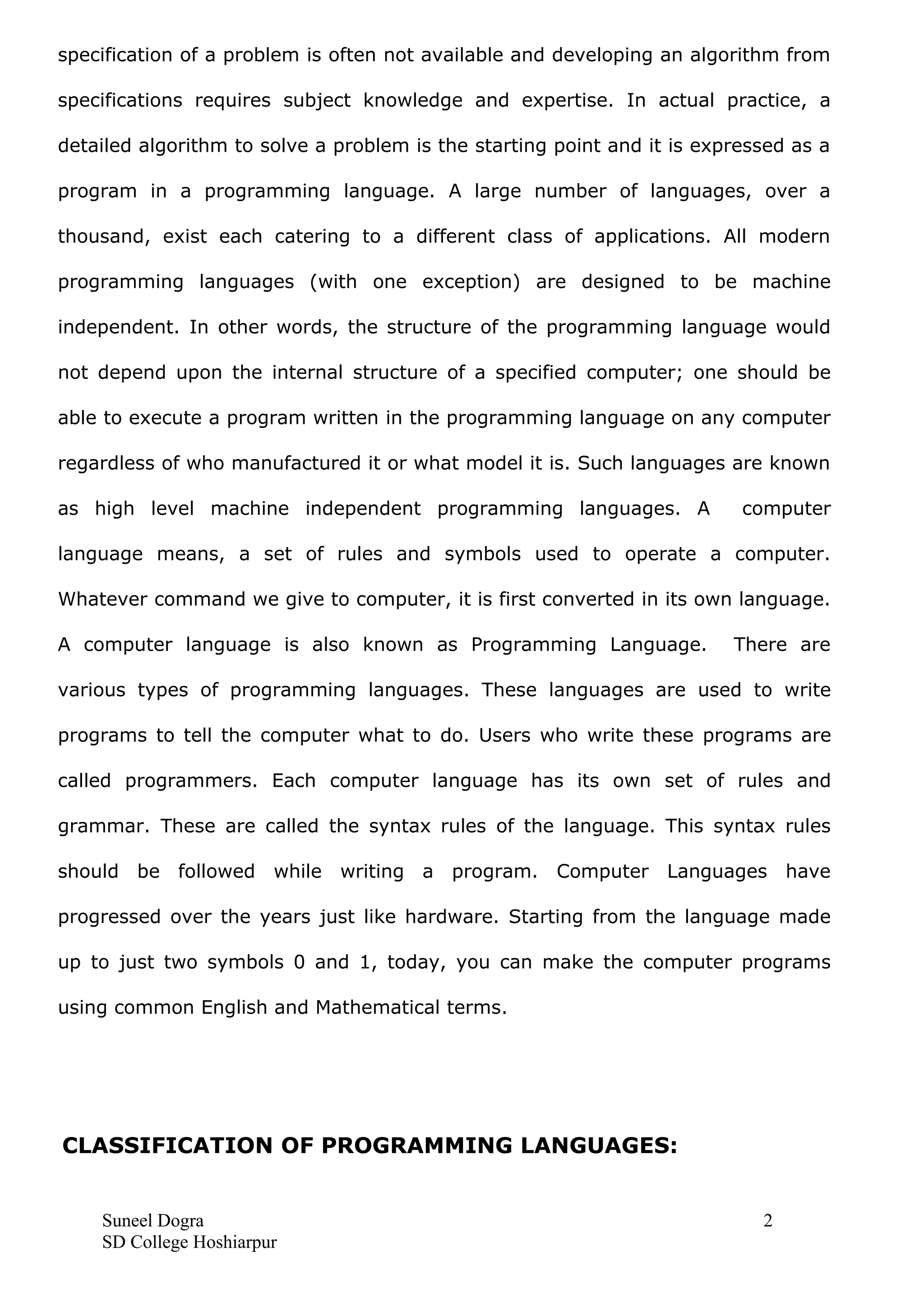 Computer Programming Pdf