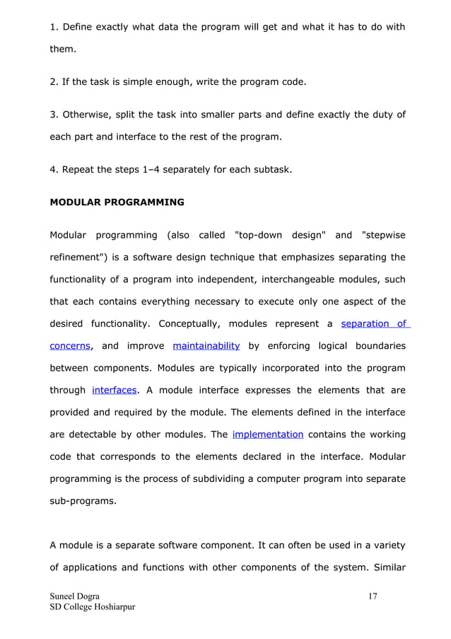 Computer programming | DOC | Programming Languages | Computing